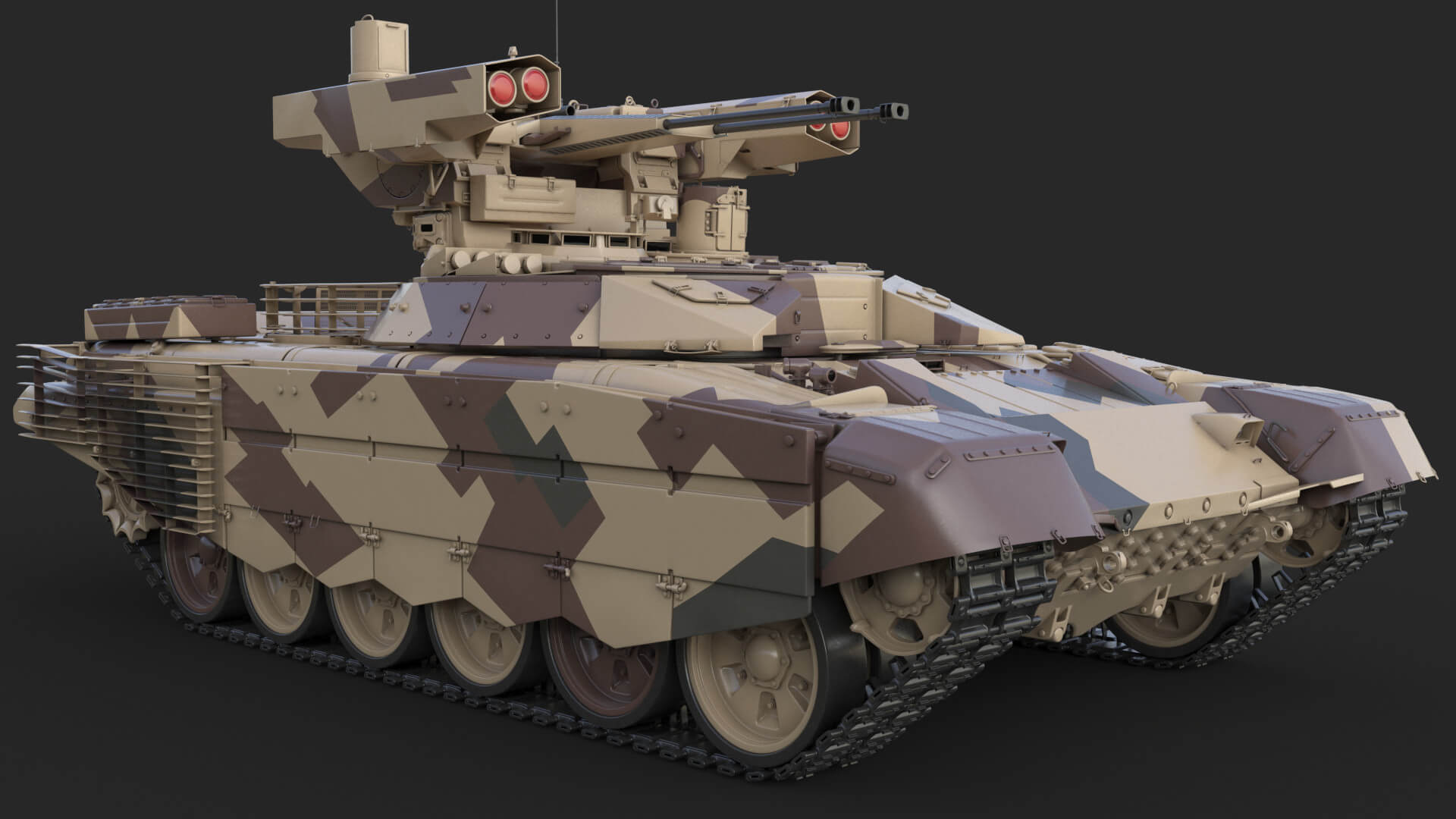 Tank Terminator Bmpt 72 Desert - 3D Model by Mak21
