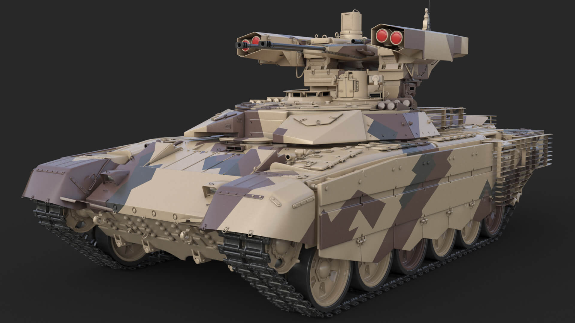 Tank Terminator Bmpt 72 Desert - 3D Model by Mak21