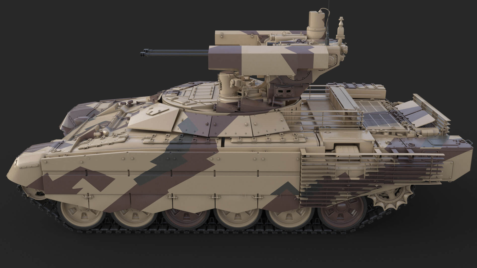 Tank Terminator Bmpt 72 Desert - 3D Model by Mak21