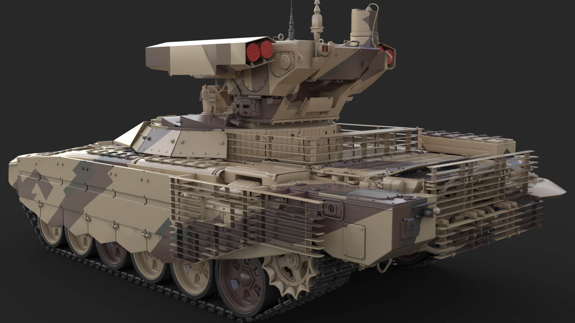Tank Terminator Bmpt 72 Desert - 3D Model by Mak21