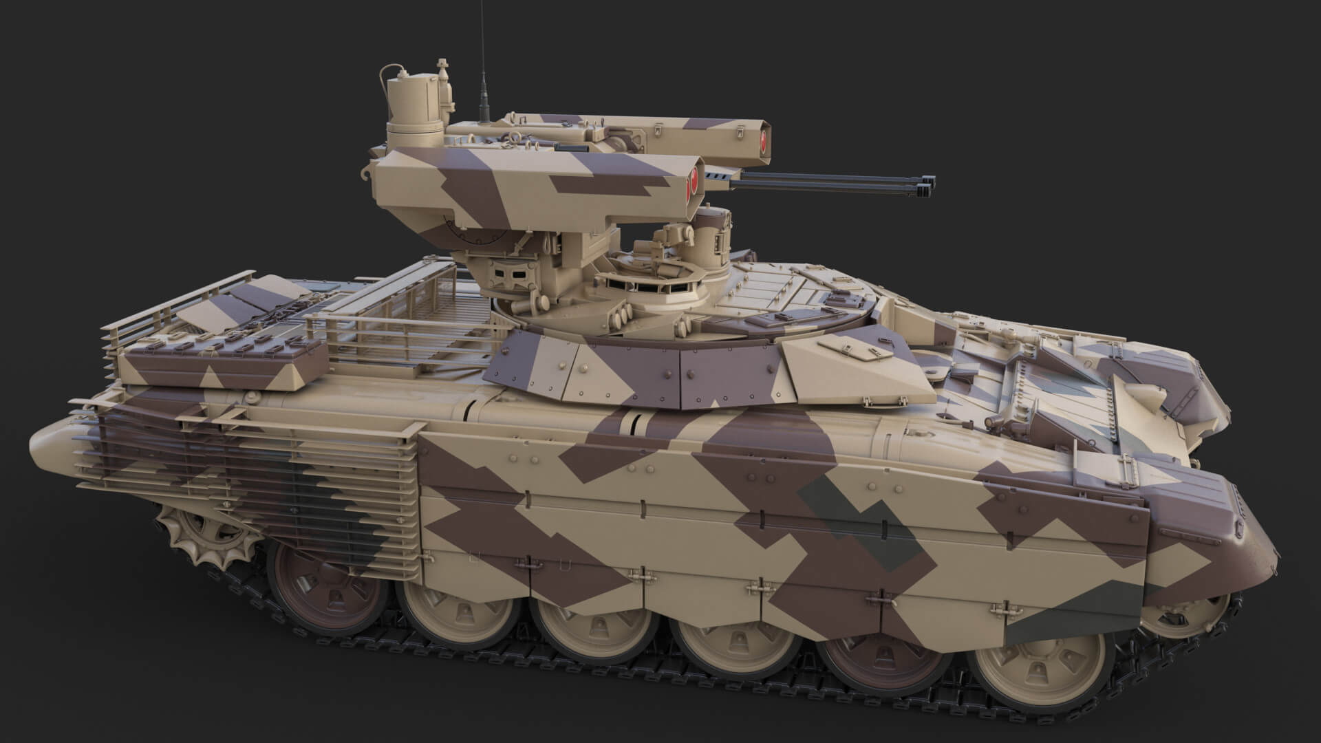 Tank Terminator Bmpt 72 Desert - 3D Model by Mak21