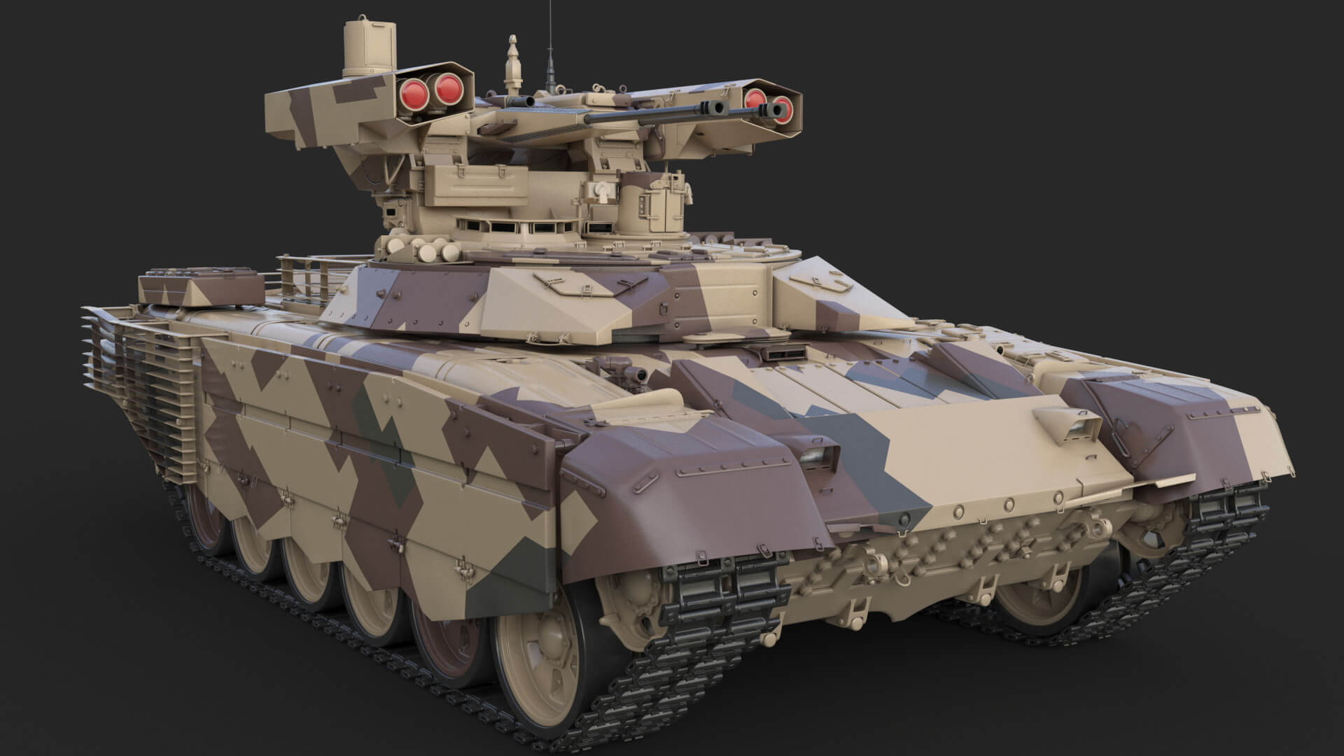 Tank Terminator Bmpt 72 Desert - 3D Model by Mak21