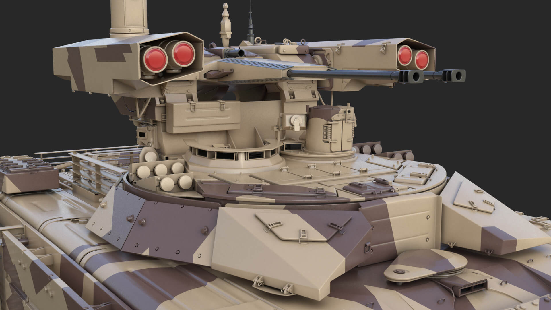 Tank Terminator Bmpt 72 Desert - 3D Model by Mak21