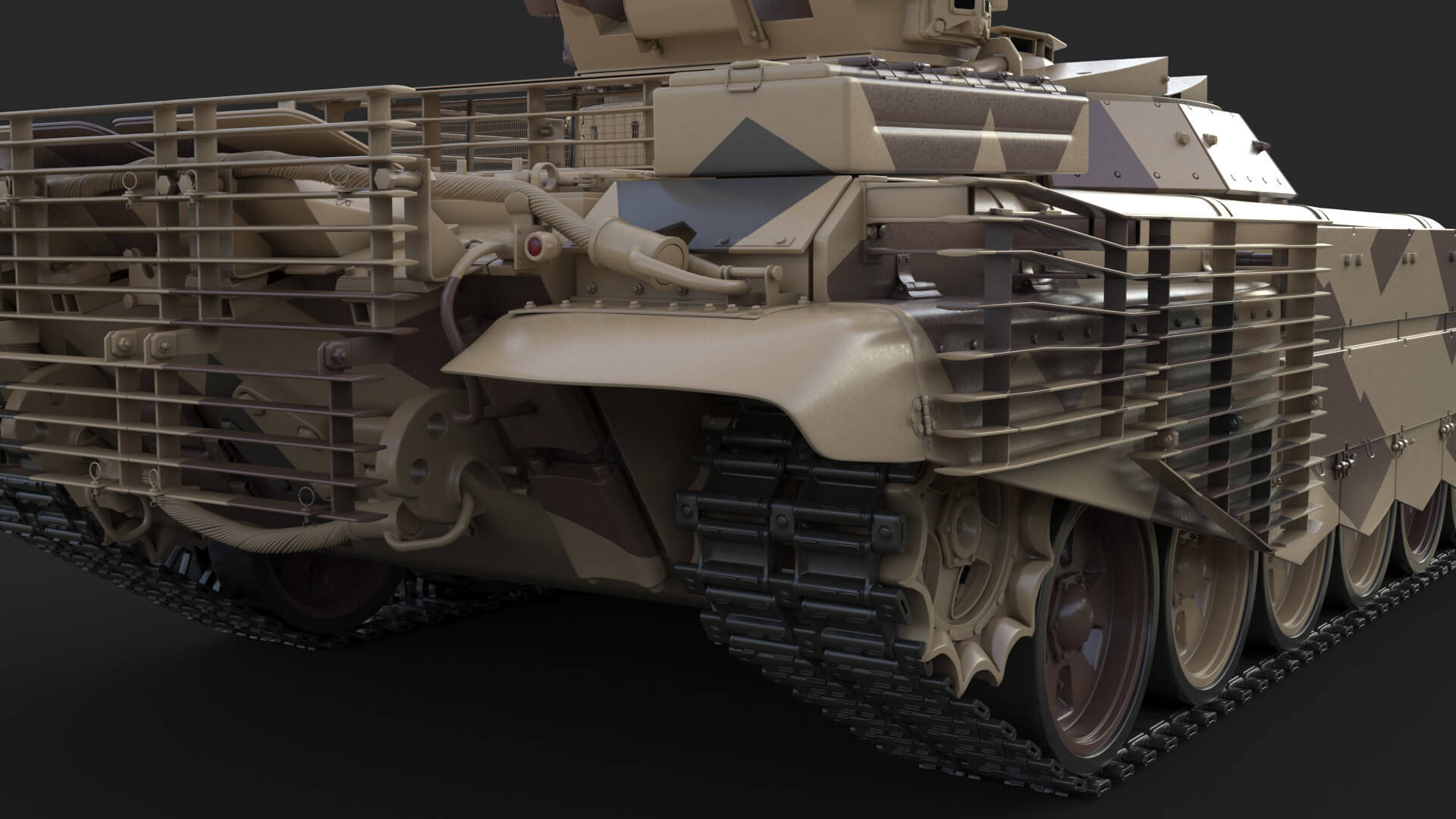Tank Terminator Bmpt 72 Desert - 3D Model by Mak21