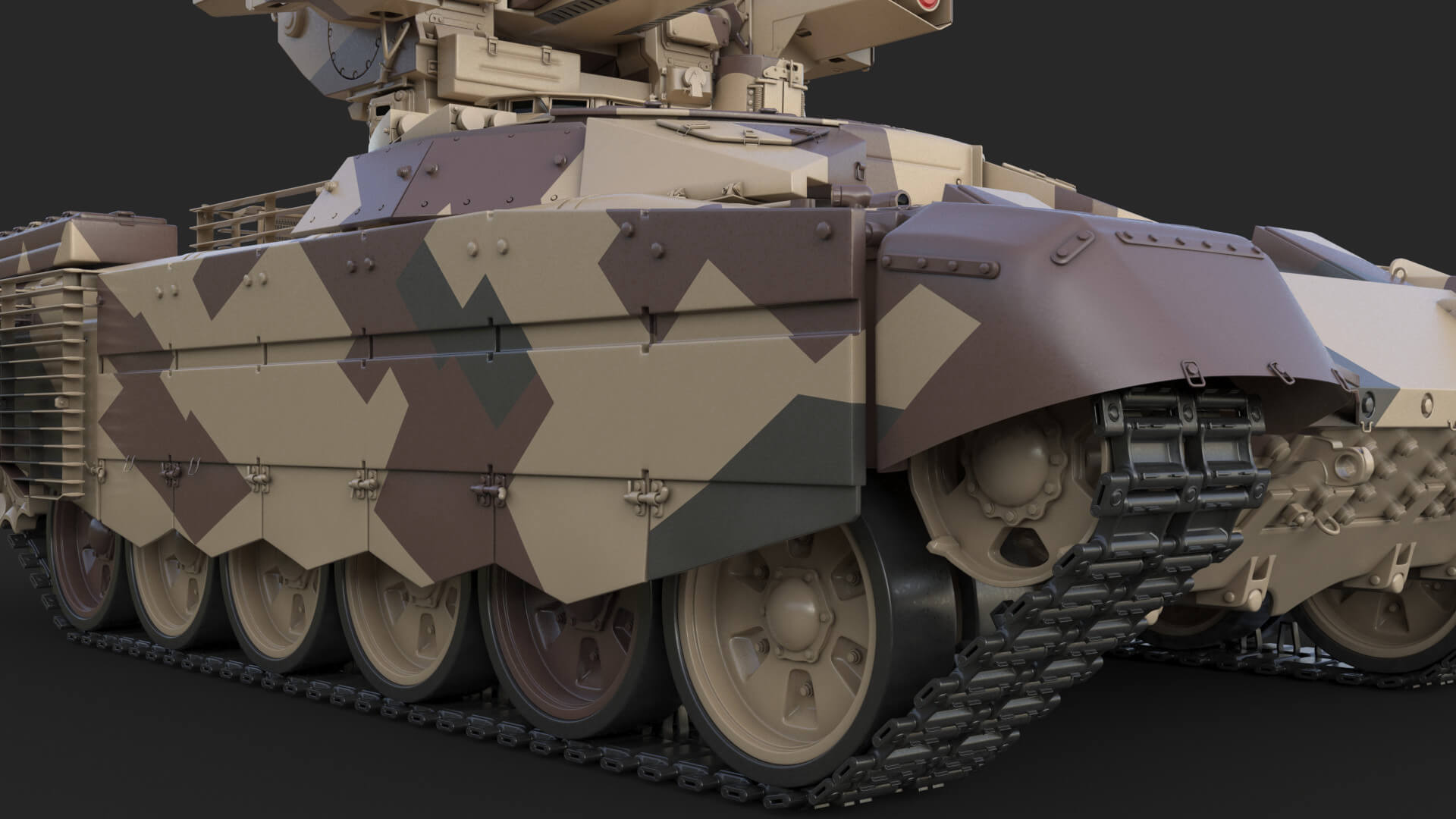 Tank Terminator Bmpt 72 Desert - 3D Model by Mak21