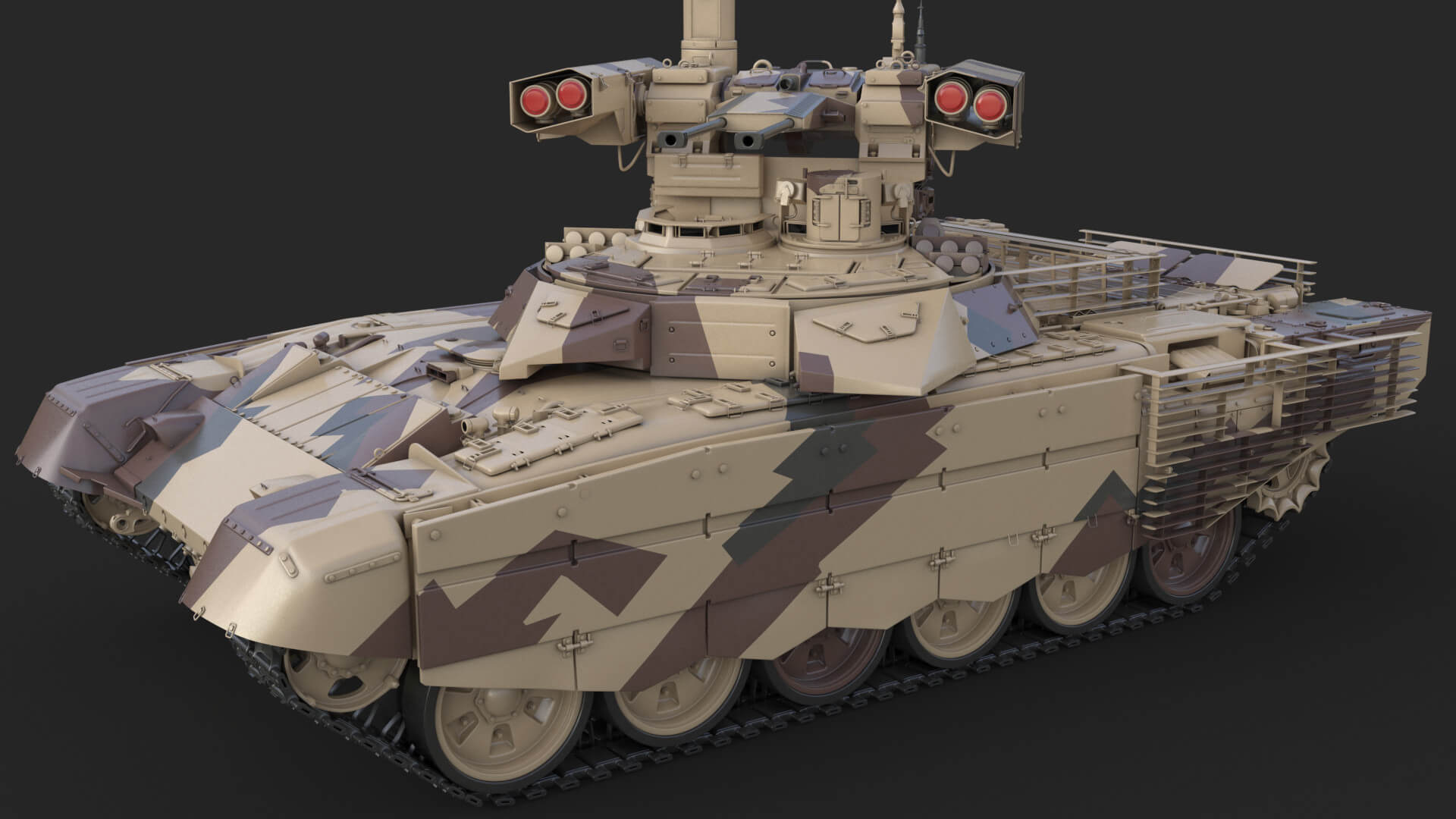Tank Terminator Bmpt 72 Desert - 3D Model by Mak21