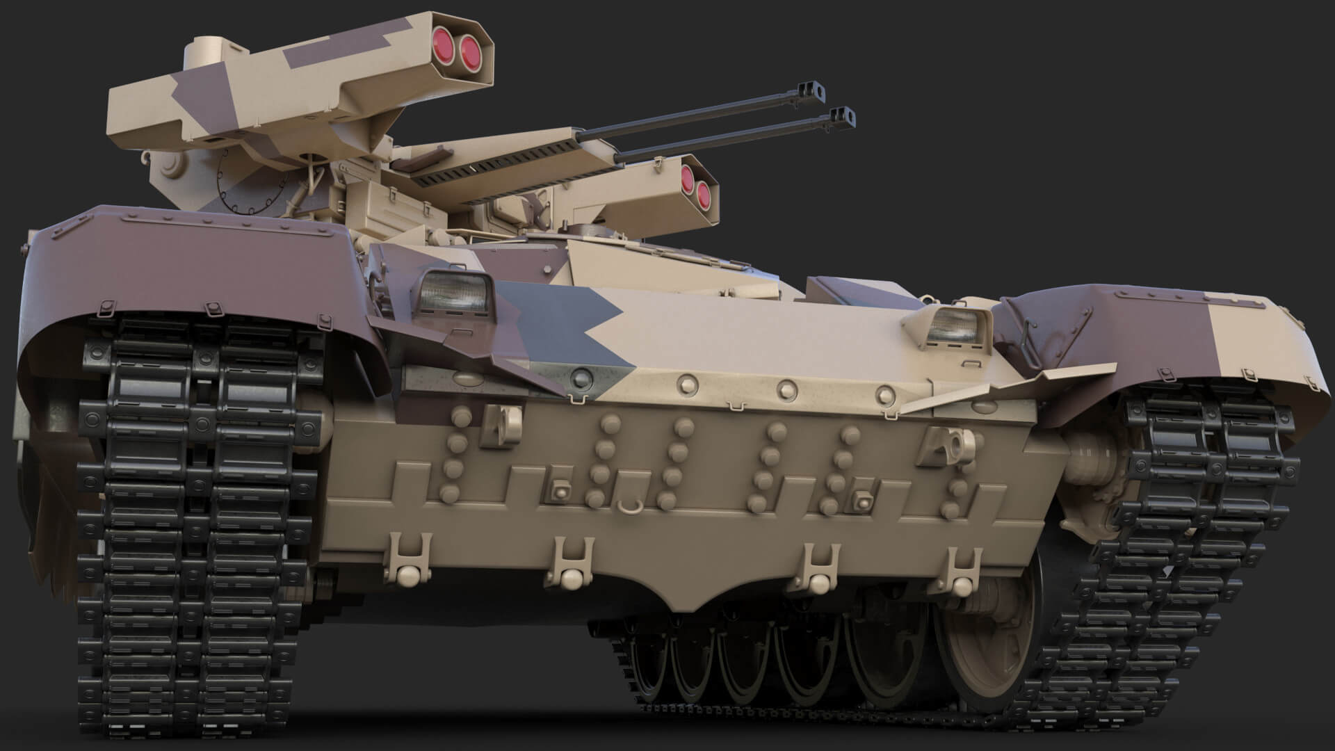 Tank Terminator Bmpt 72 Desert - 3D Model by Mak21