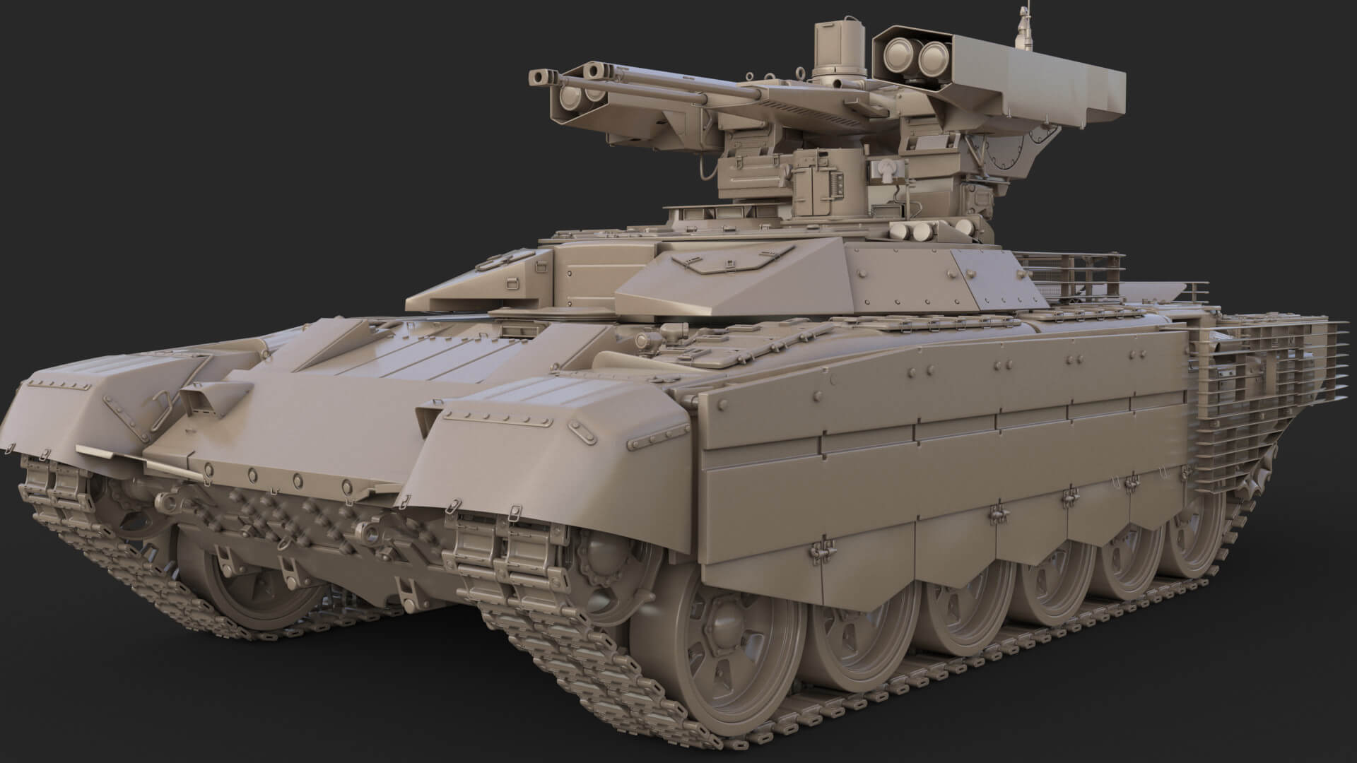 Tank Terminator Bmpt 72 Desert - 3D Model by Mak21