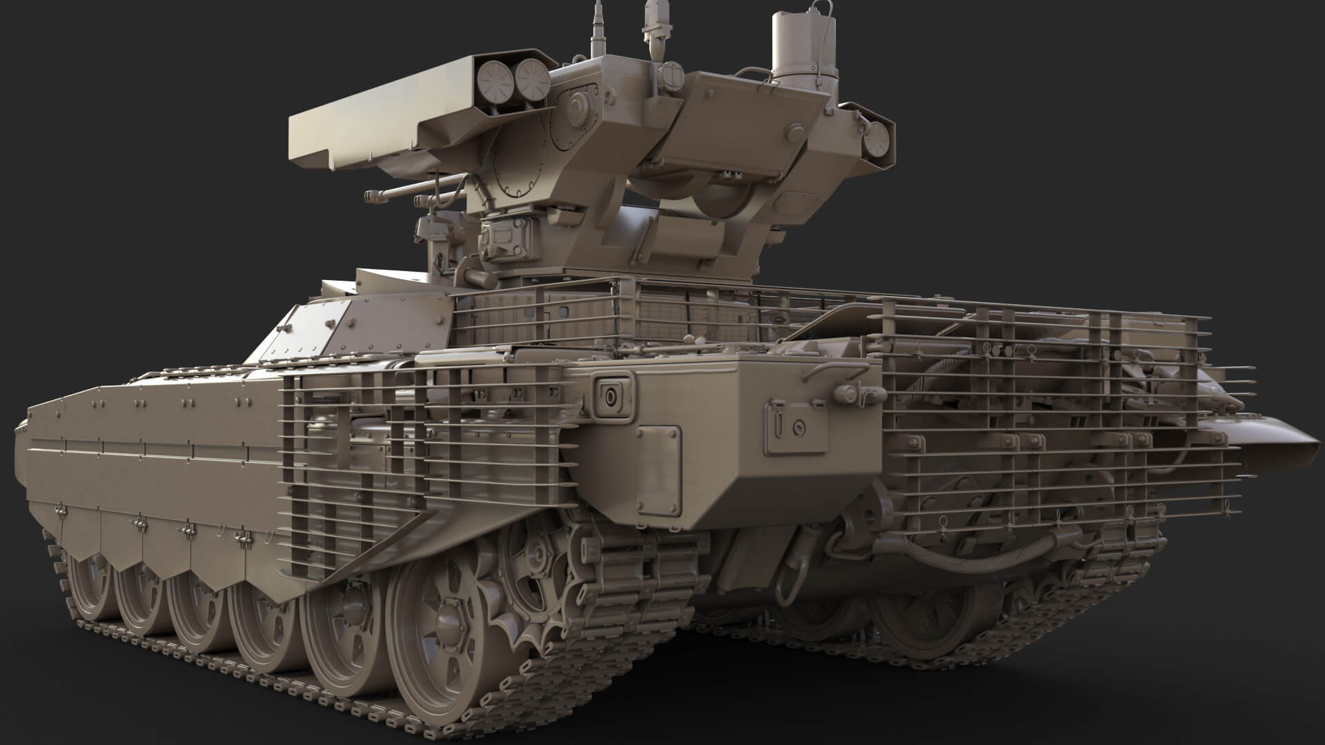 Tank Terminator Bmpt 72 Desert - 3D Model by Mak21