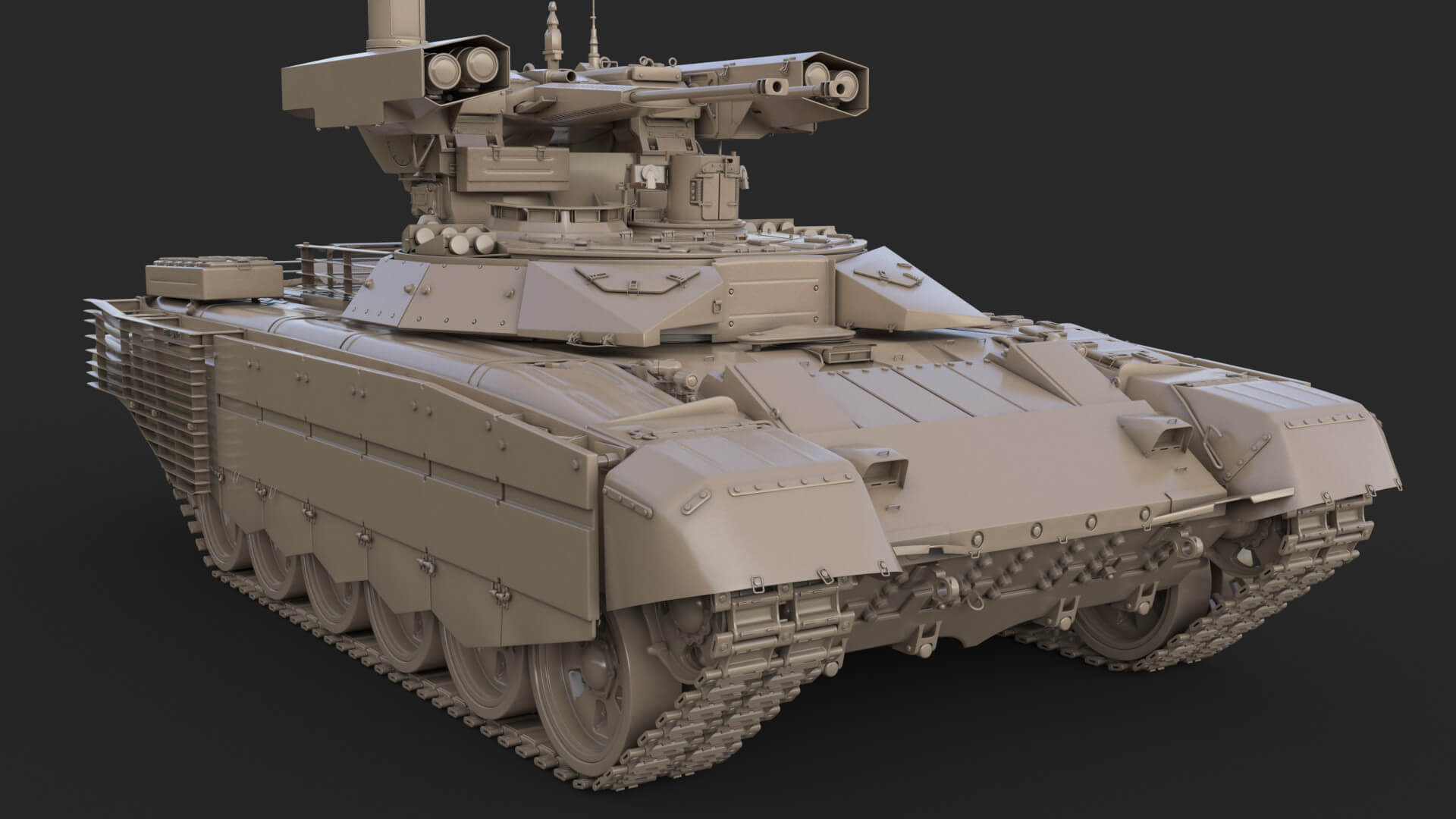 Tank Terminator Bmpt 72 Desert - 3D Model by Mak21