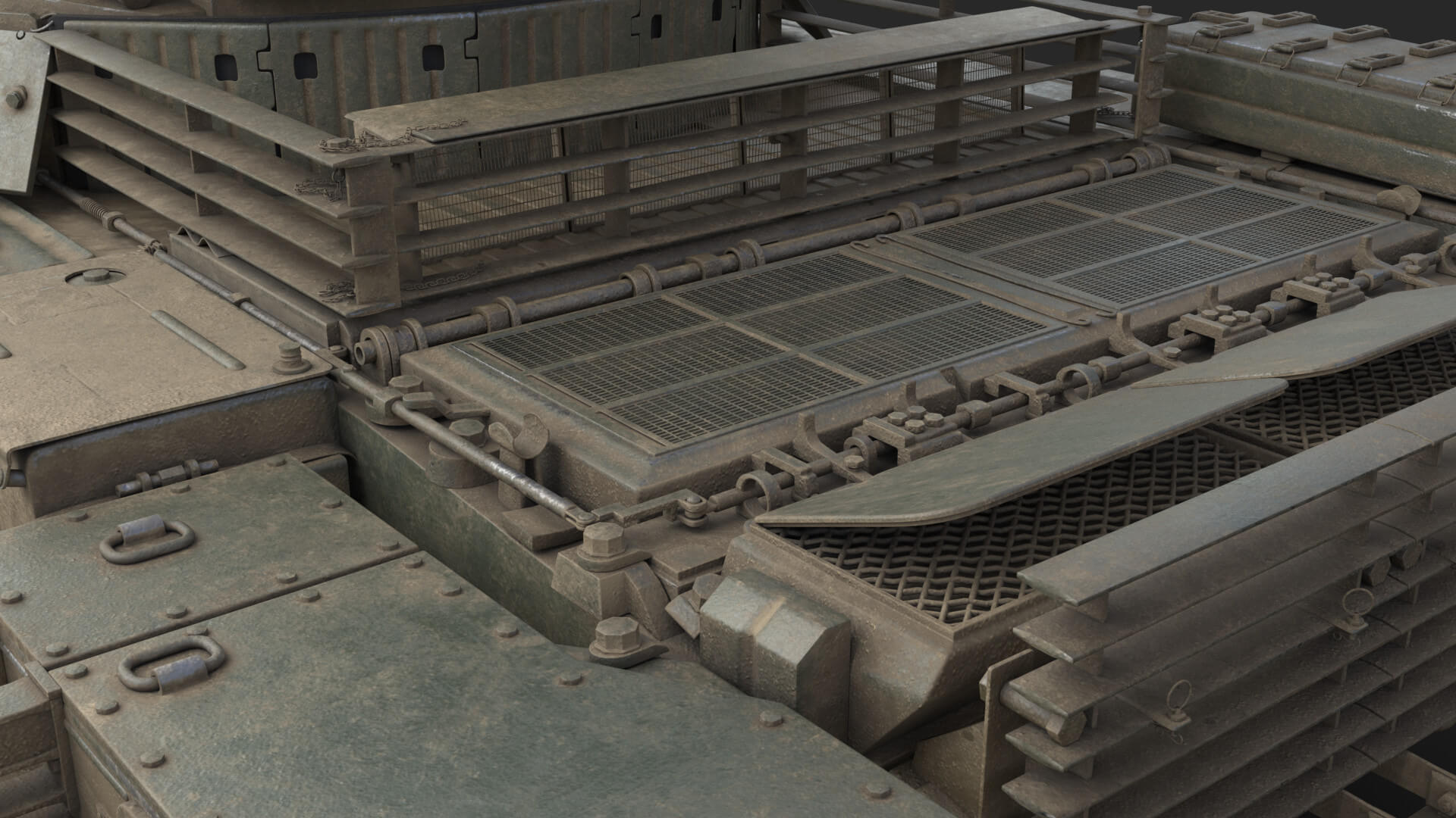 Tank Terminator Bmpt 72 Green Dirty - 3D Model by Mak21