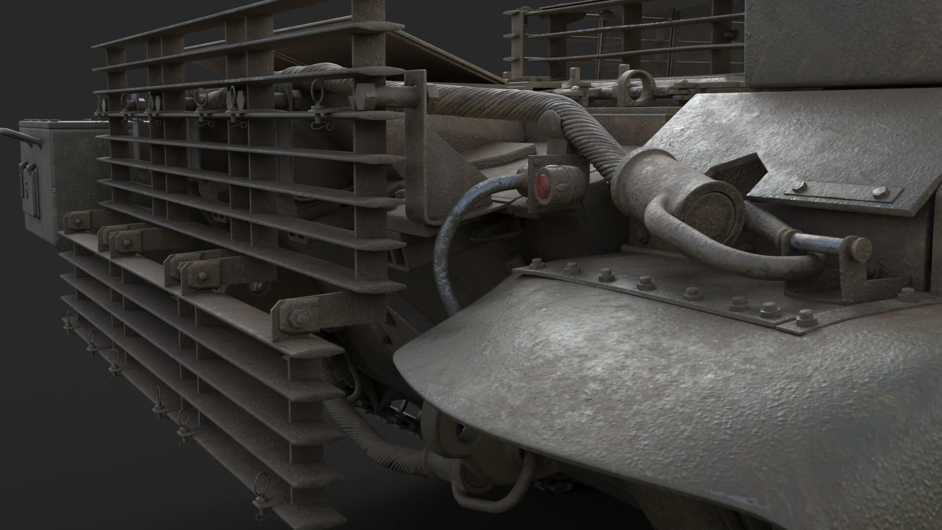 Tank Terminator Bmpt 72 Green Dirty - 3D Model by Mak21