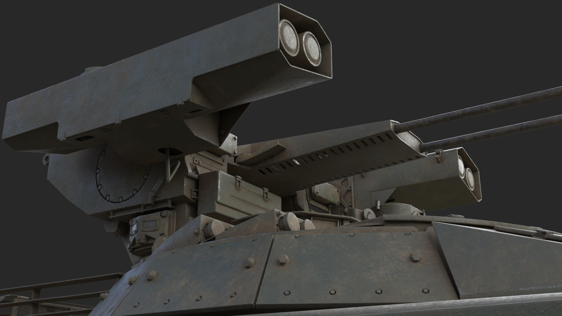 Tank Terminator Bmpt 72 Green Dirty - 3D Model by Mak21