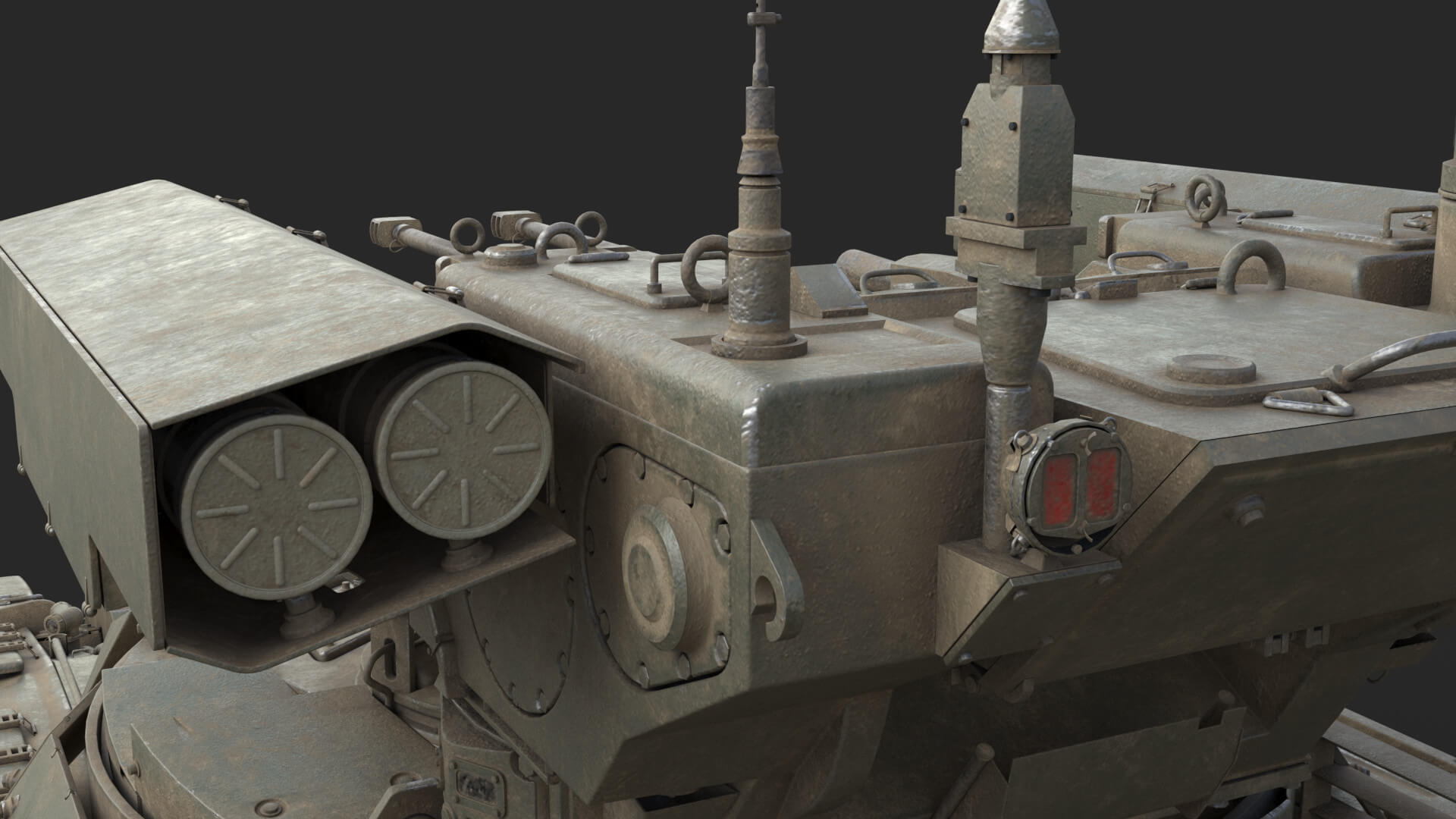 Tank Terminator Bmpt 72 Green Dirty - 3D Model by Mak21