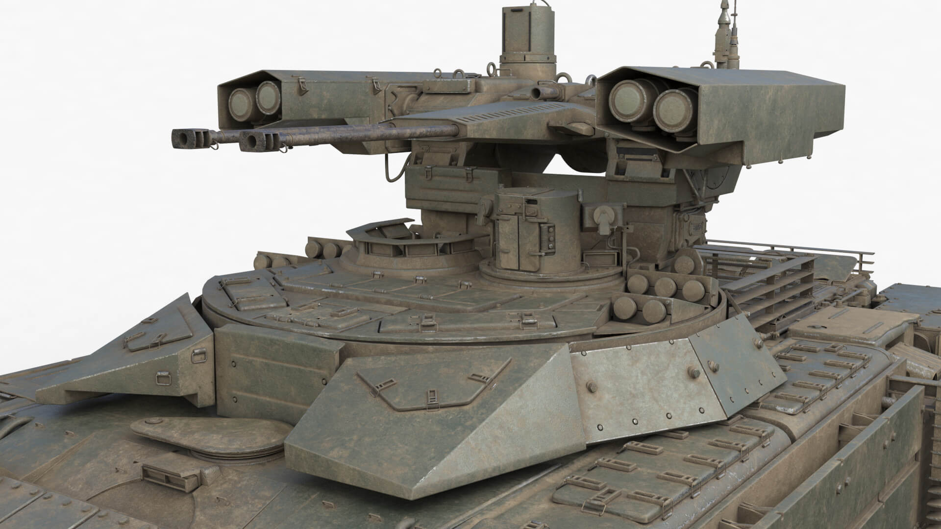 Tank Terminator BMP 72 Green Dirty - 3D Model by Mak21