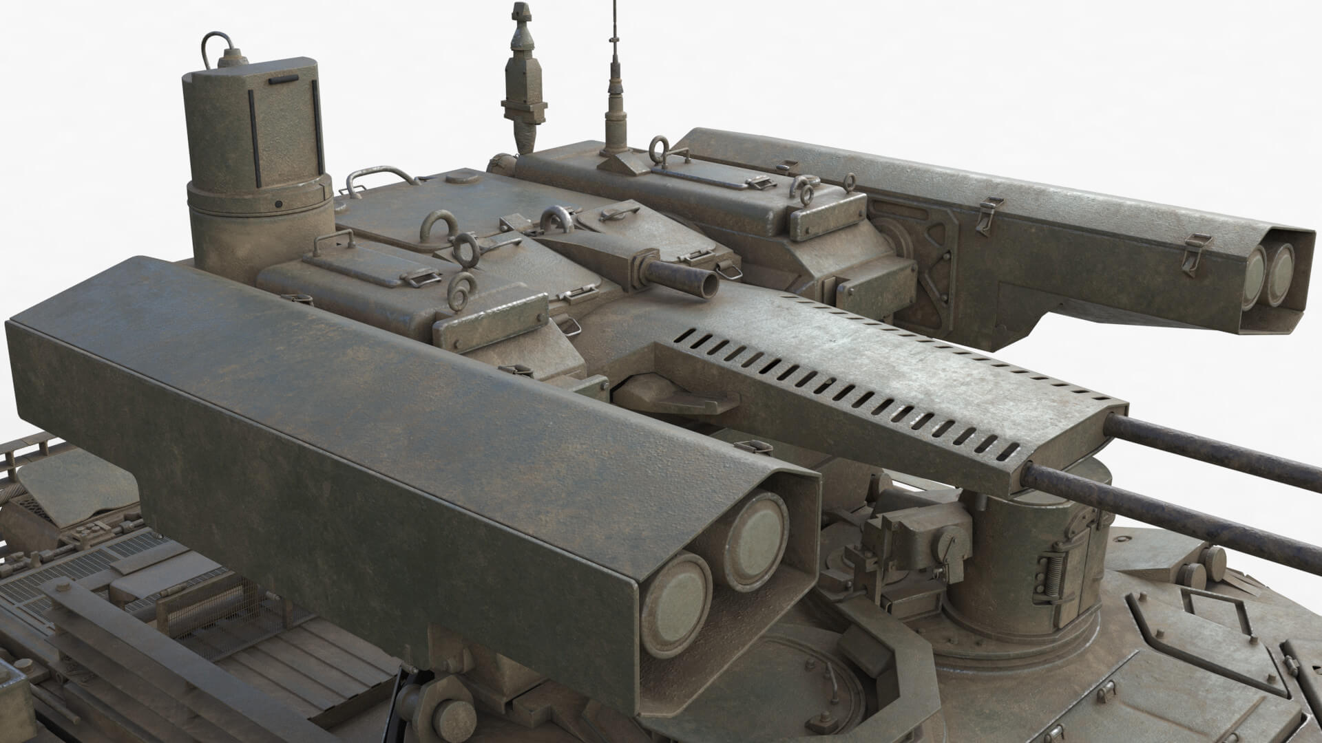 Tank Terminator Bmpt 72 Green Dirty - 3D Model by Mak21