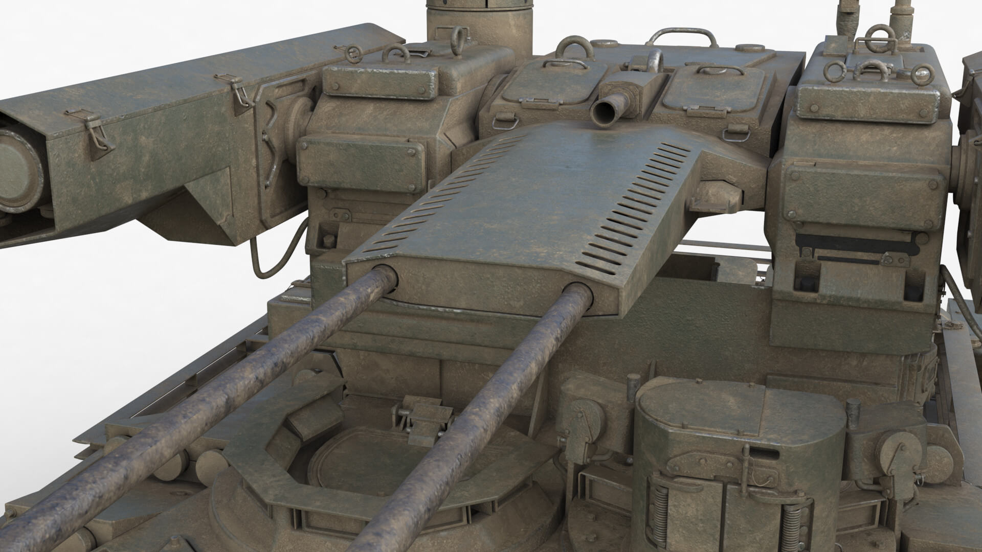 Tank Terminator Bmpt 72 Green Dirty - 3D Model by Mak21