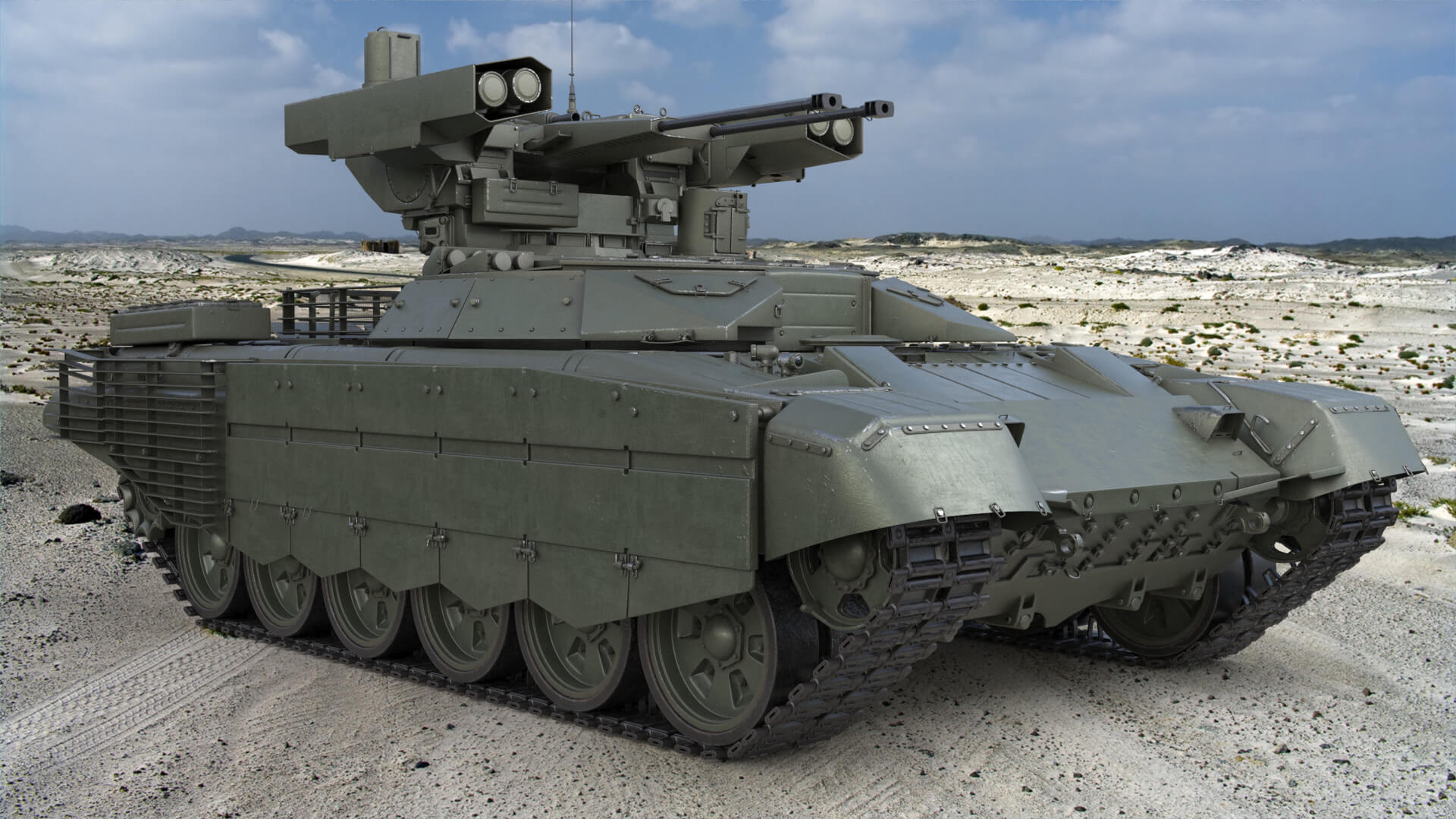 Tank Terminator Bmpt 72 Green - 3D Model by Mak21