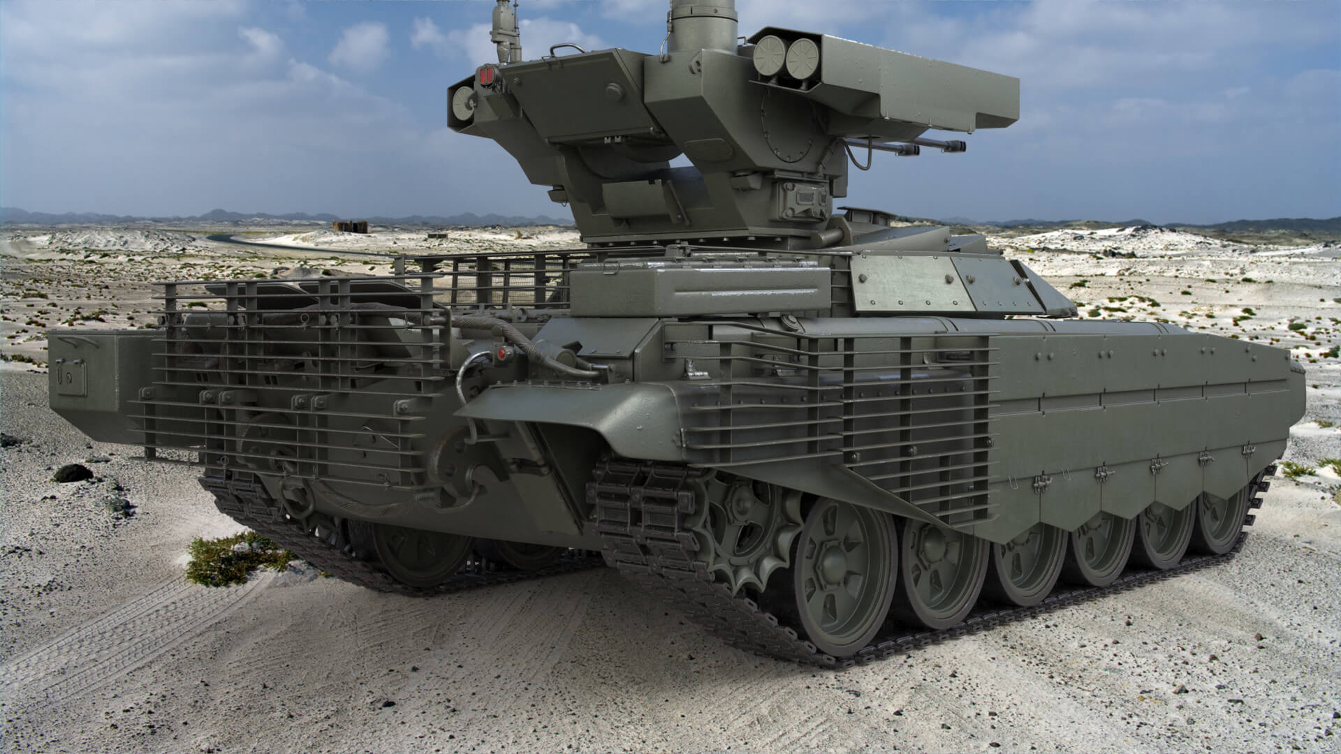 Tank Terminator Bmpt 72 Green - 3D Model by Mak21