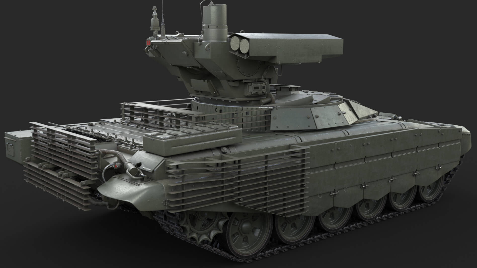 Tank Terminator Bmpt 72 Green - 3D Model by Mak21
