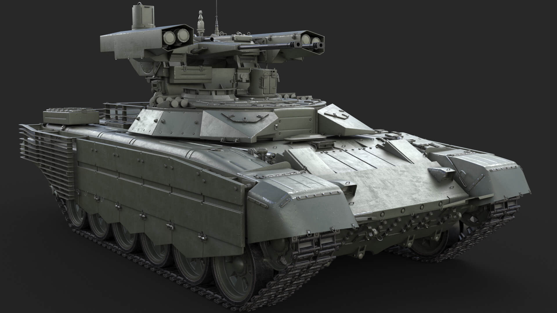 Tank Terminator Bmpt 72 Green - 3D Model by Mak21