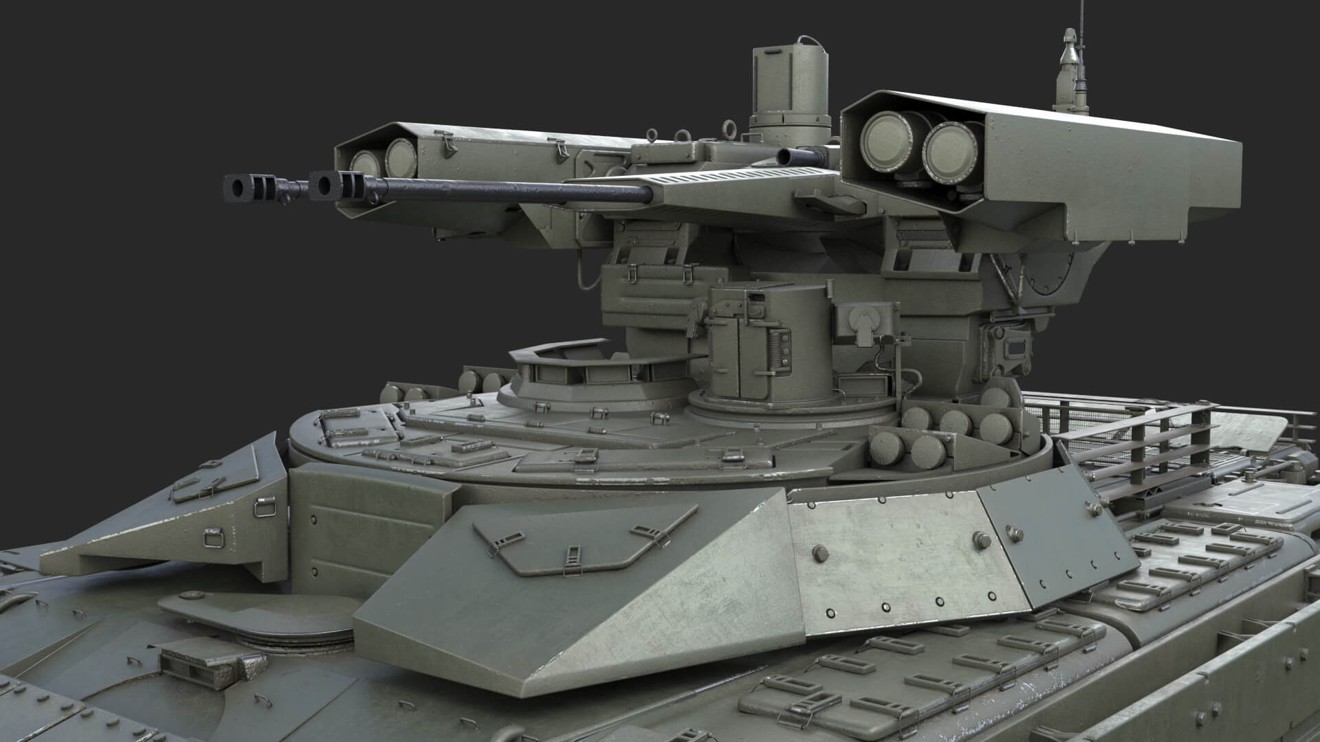Tank Terminator Bmpt 72 Green - 3D Model by Mak21