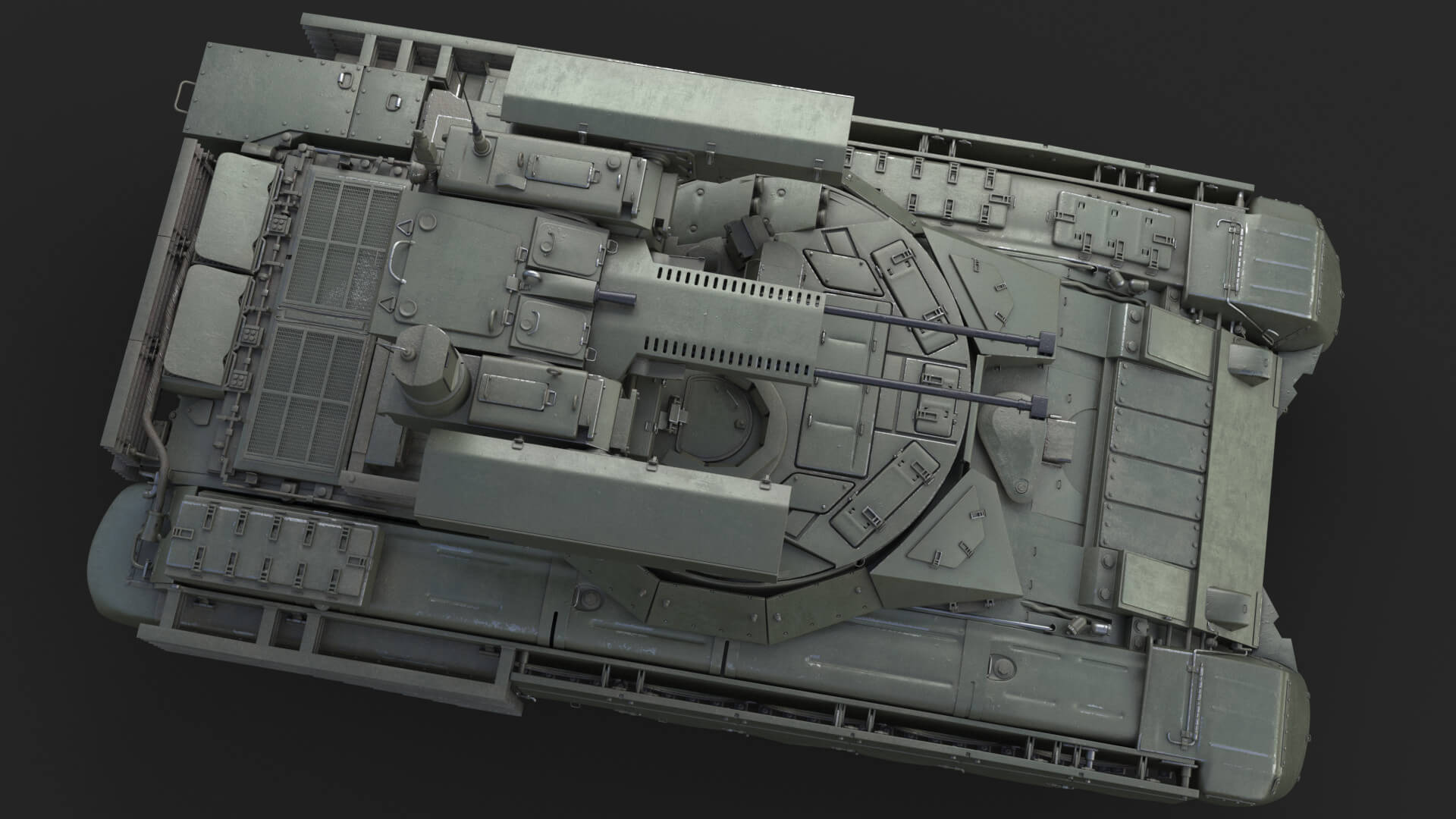 Tank Terminator Bmpt 72 Green - 3D Model by Mak21