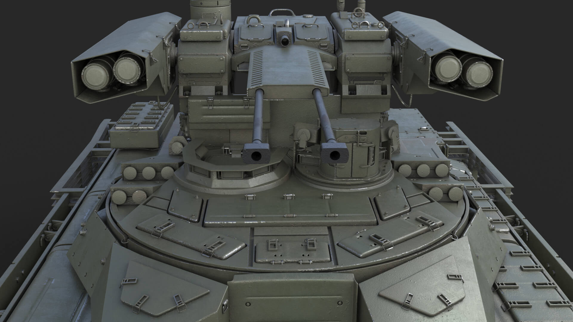 Tank Terminator Bmpt 72 Green - 3D Model by Mak21