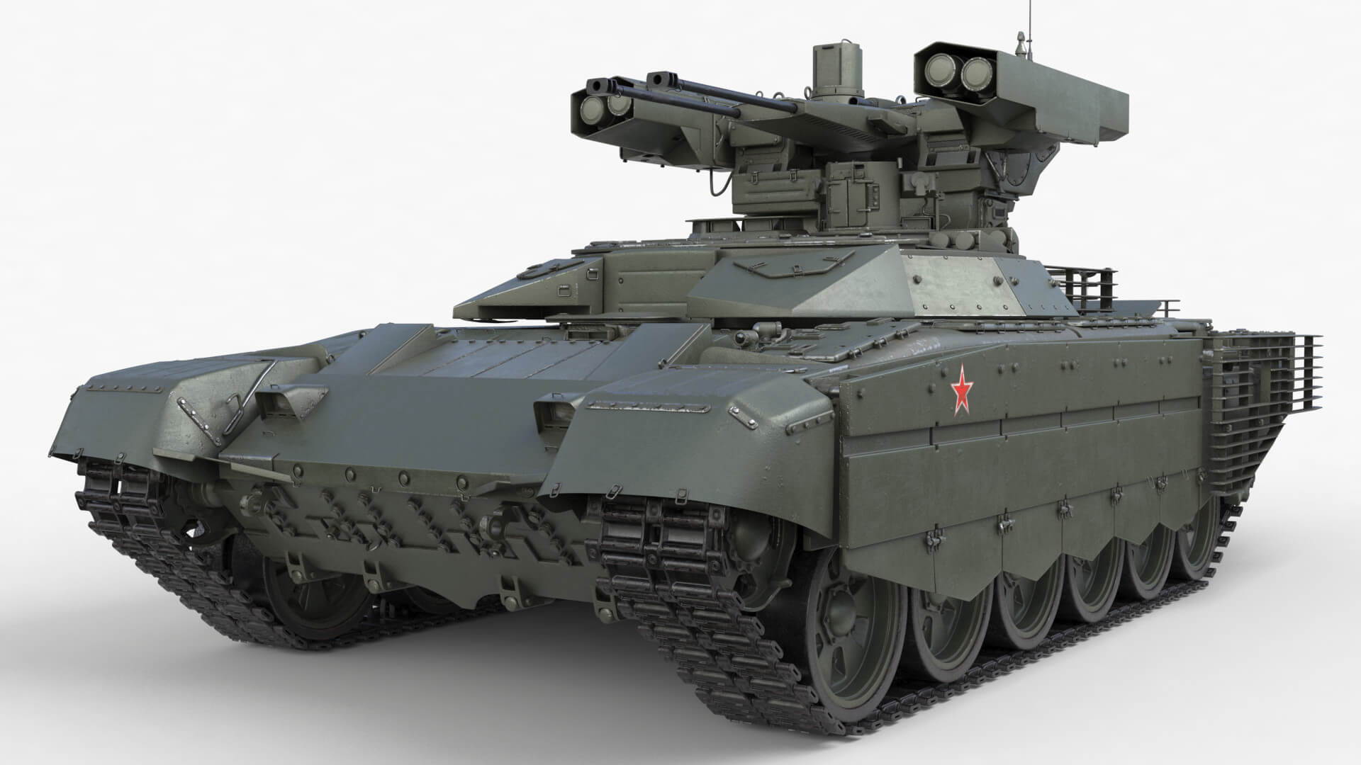 Tank Terminator Bmpt 72 Green - 3D Model by Mak21