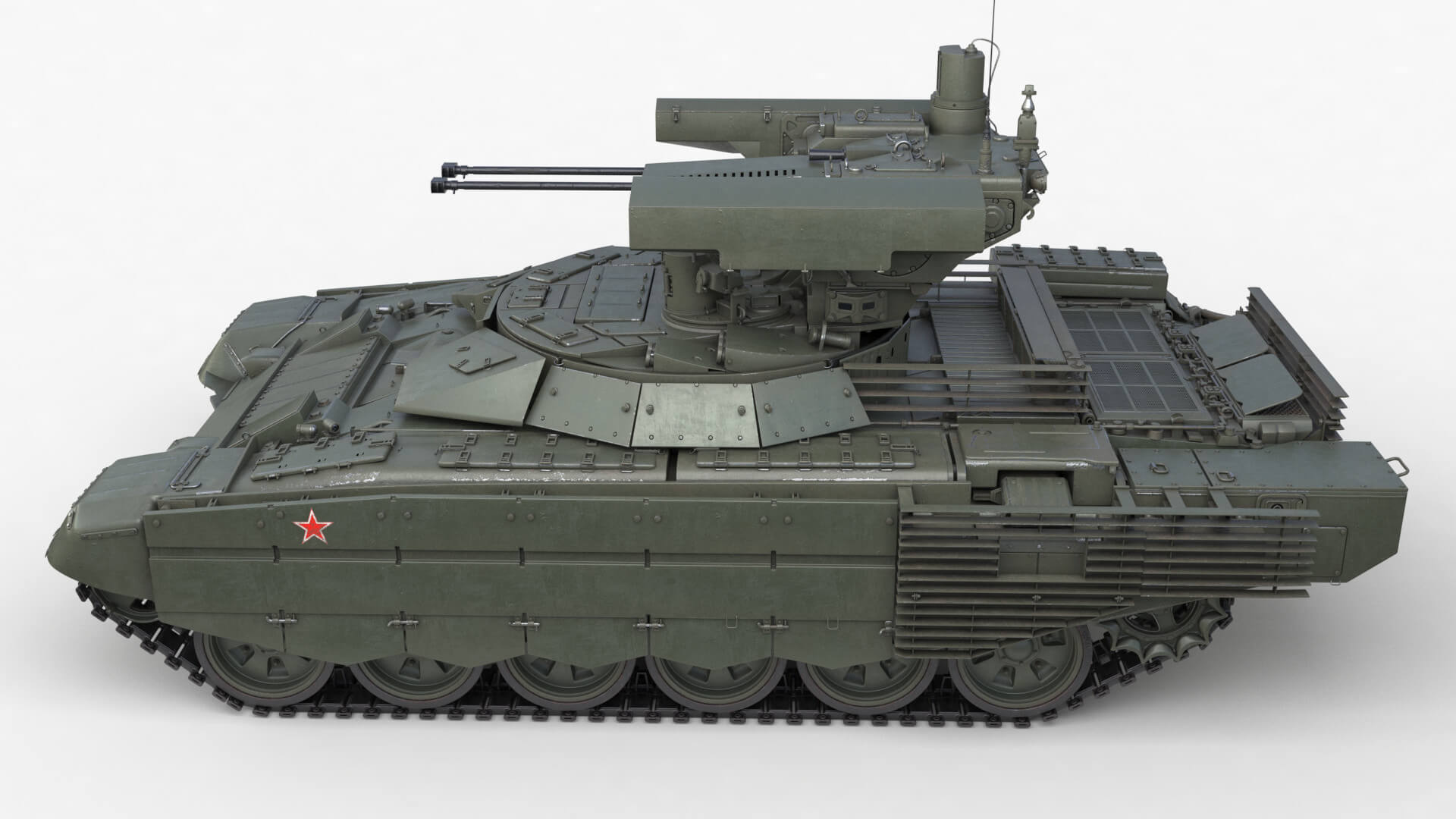 Tank Terminator Bmpt 72 Green - 3D Model by Mak21