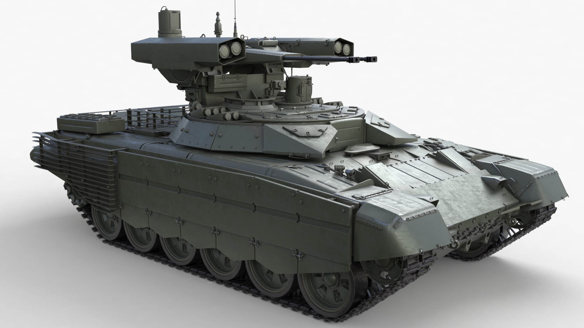 Tank Terminator Bmpt 72 Green - 3D Model by Mak21