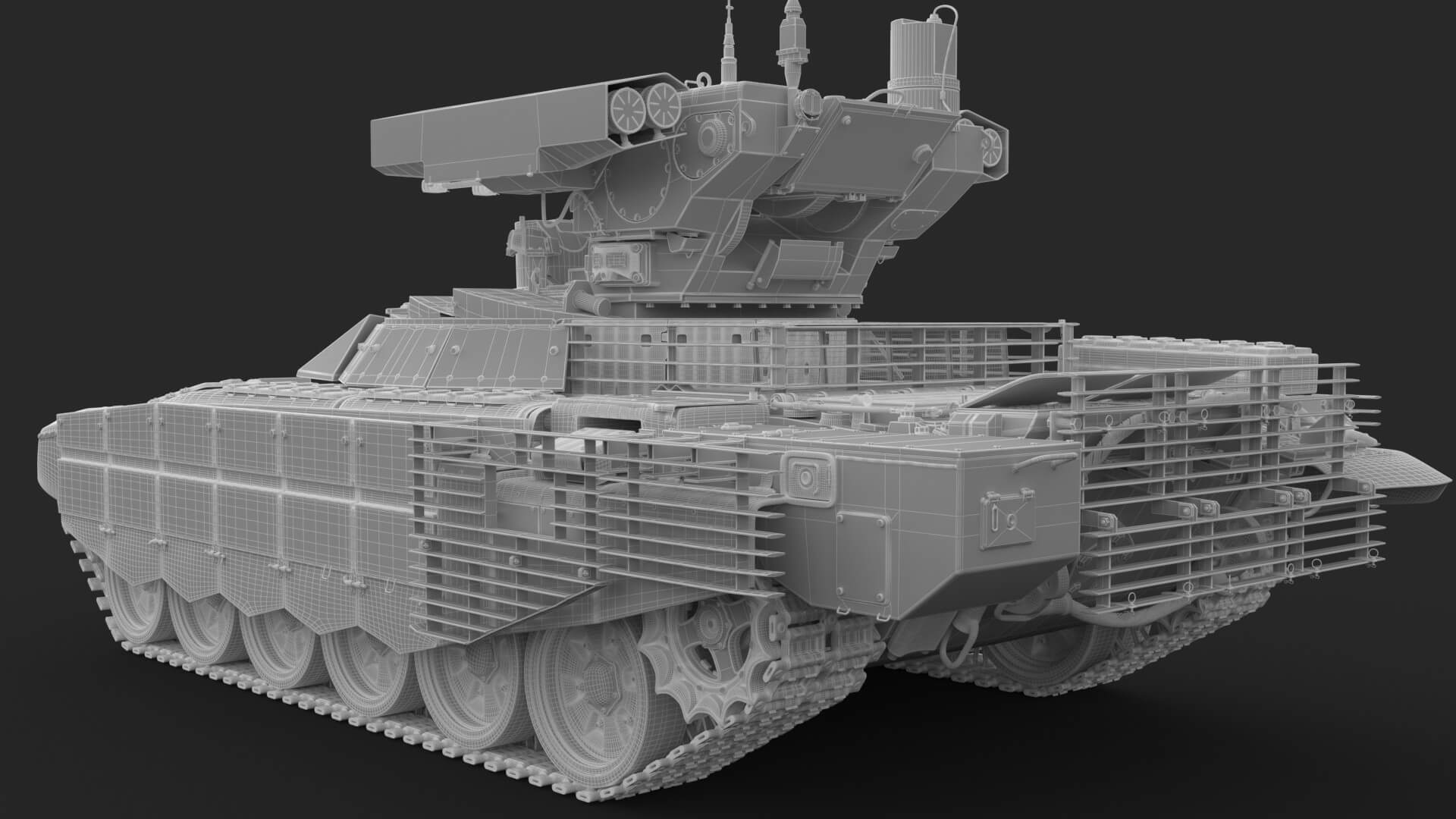 Tank Terminator Bmpt 72 Green - 3D Model by Mak21