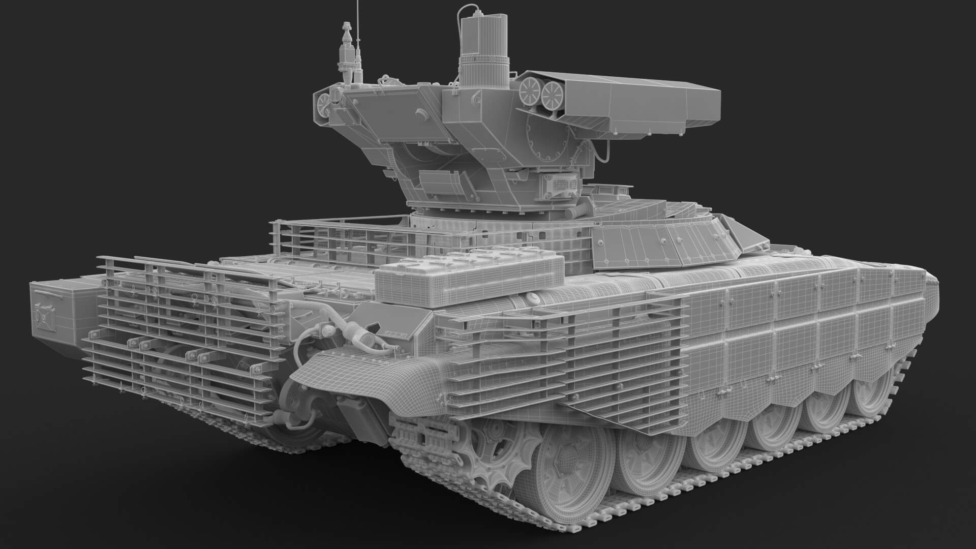 Tank Terminator Bmpt 72 Green - 3D Model by Mak21