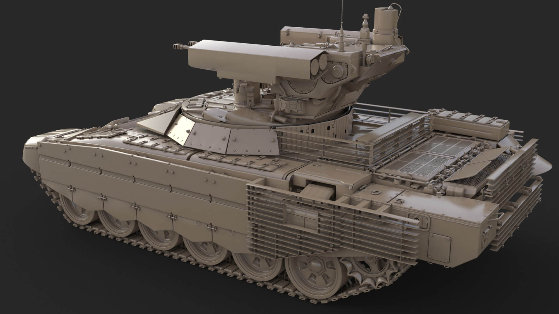 Tank Terminator Bmpt 72 Green - 3D Model by Mak21