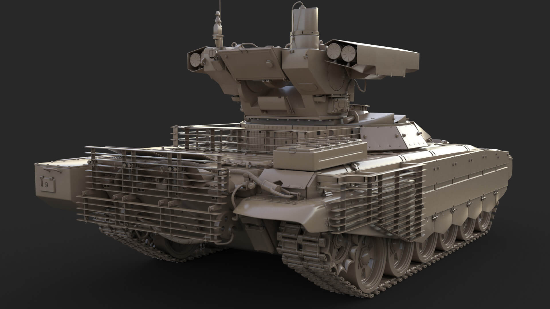 Tank Terminator Bmpt 72 Green - 3D Model by Mak21