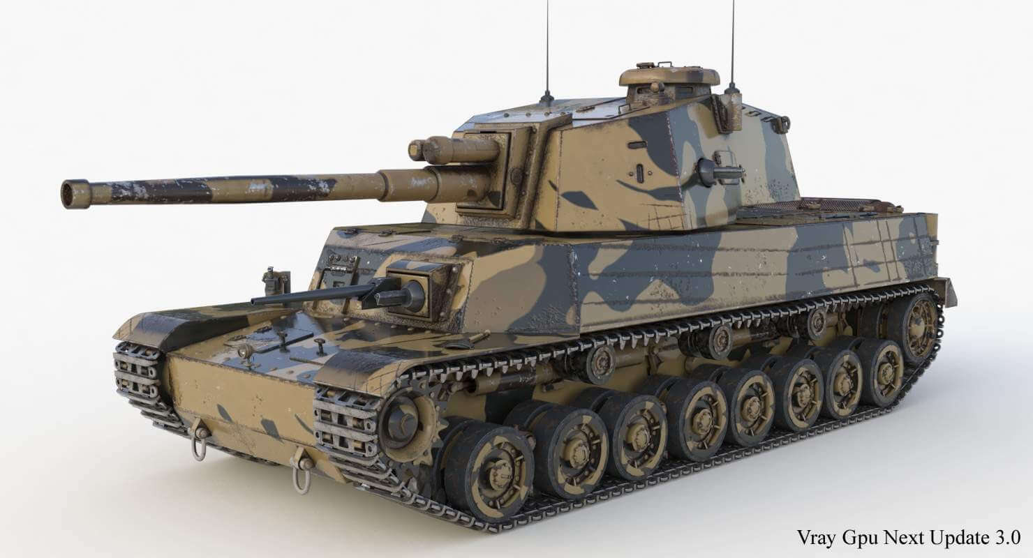 Tank Type 5 Chi-Ri Japan with Camouflage 3D Model