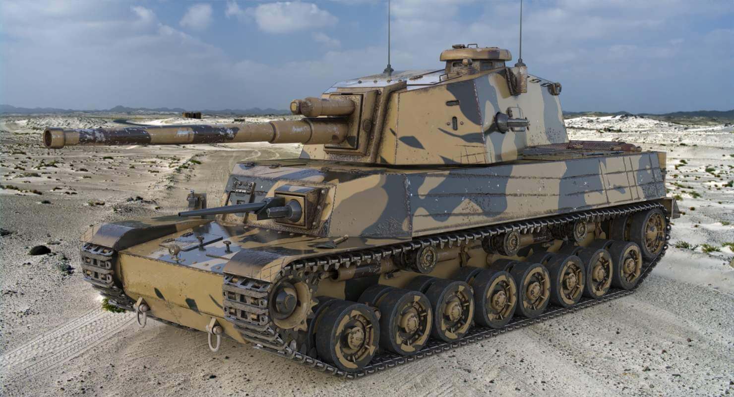 Tank Type 5 Chi-Ri Japan with Camouflage 3D Model by Mak21