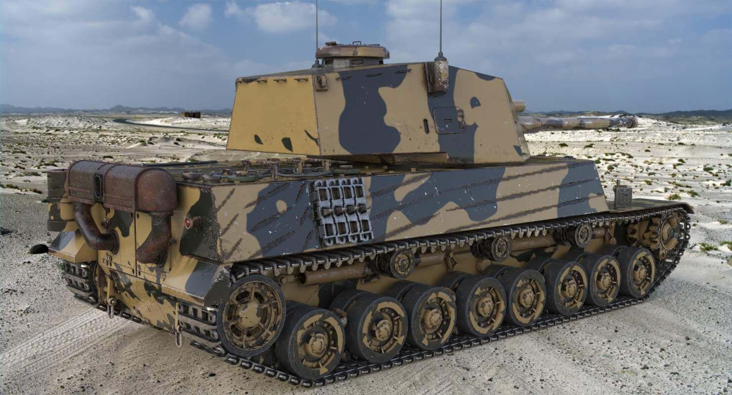 Tank Type 5 Chi-Ri Japan with Camouflage 3D Model by Mak21
