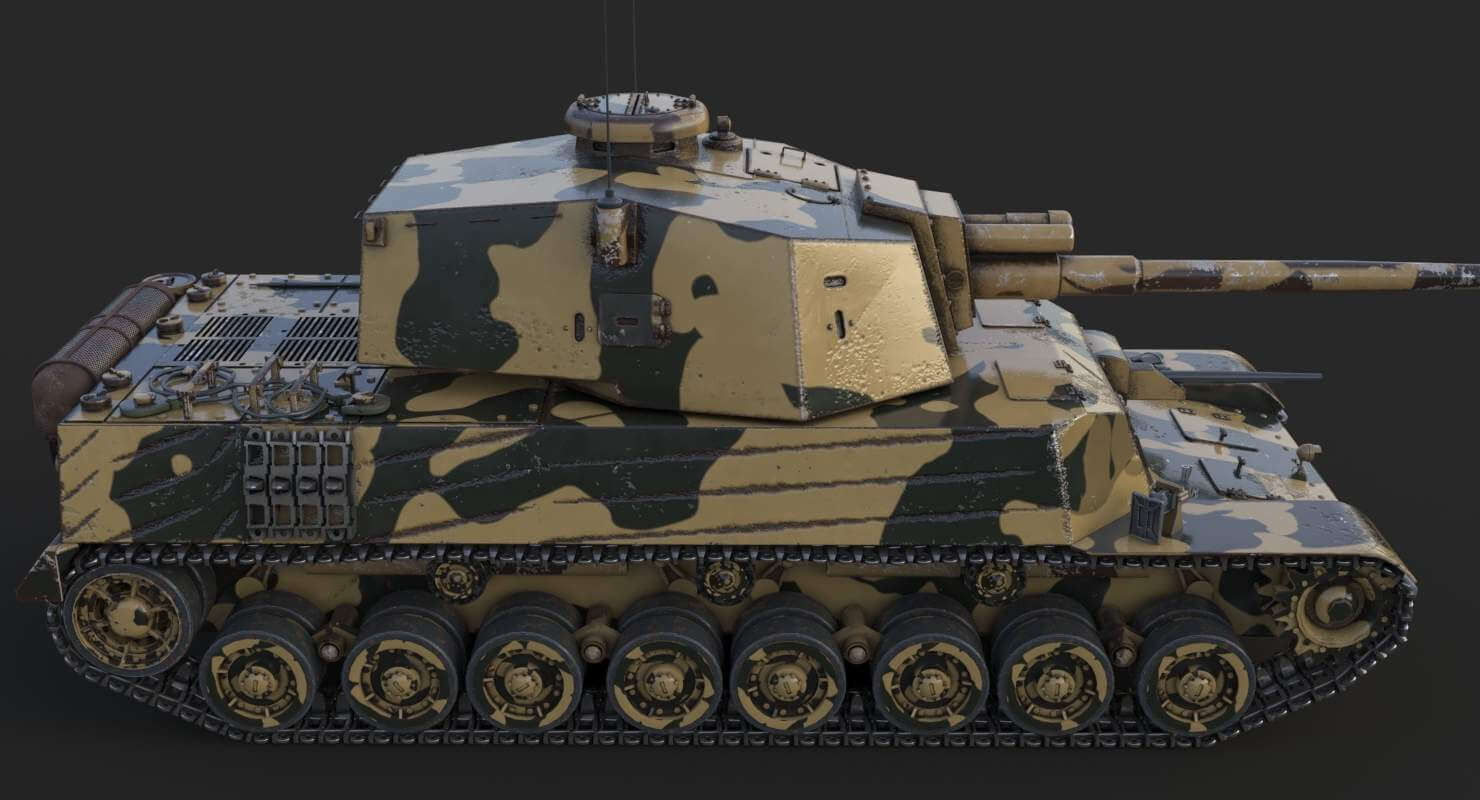 Tank Type 5 Chi-Ri Japan with Camouflage 3D Model by Mak21