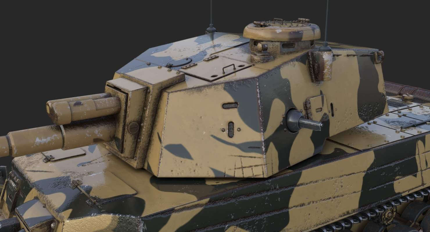 Tank Type 5 Chi-Ri Japan with Camouflage 3D Model by Mak21