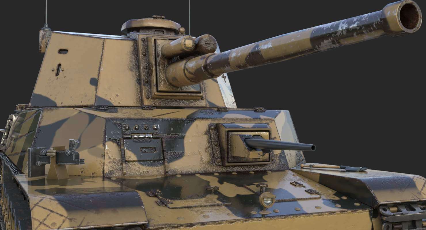 Tank Type 5 Chi-Ri Japan with Camouflage 3D Model by Mak21