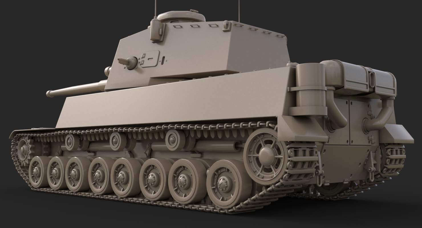 Tank Type 5 Chi-Ri Japan with Camouflage 3D Model by Mak21