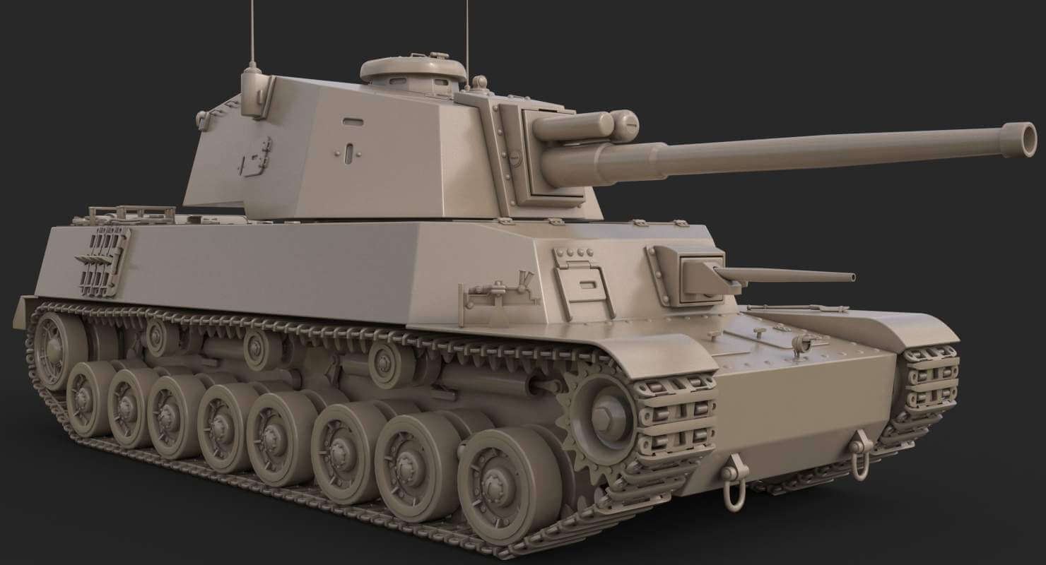 Tank Type 5 Chi-Ri Japan with Camouflage 3D Model by Mak21