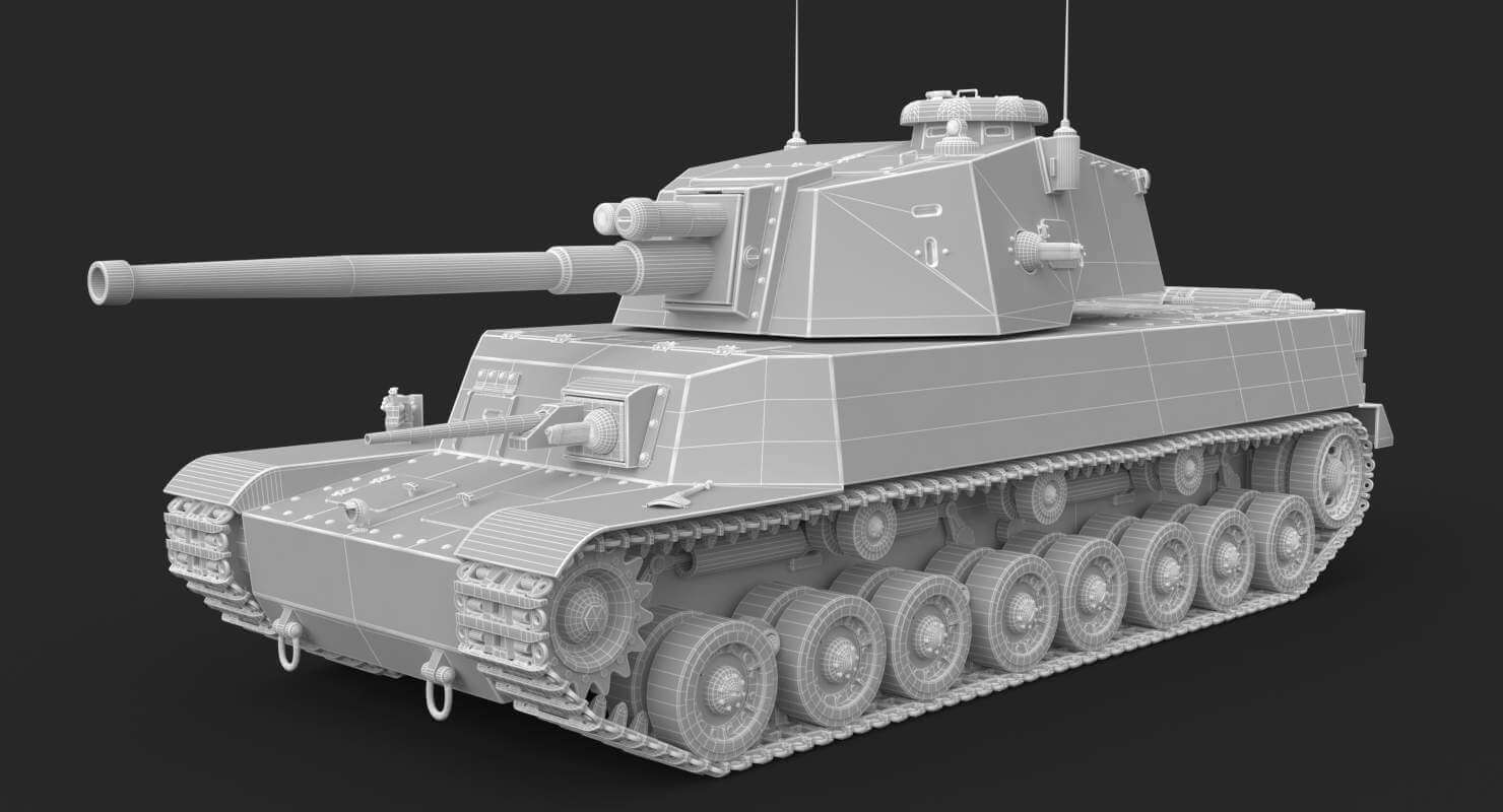 Tank Type 5 Chi-Ri Japan with Camouflage 3D Model by Mak21
