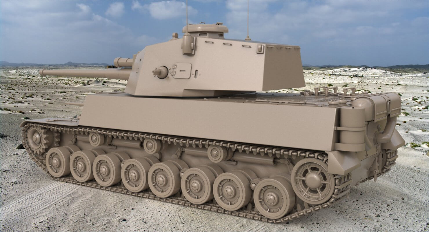 Tank Type 5 Chi-Ri Japan 3D Model by Mak21