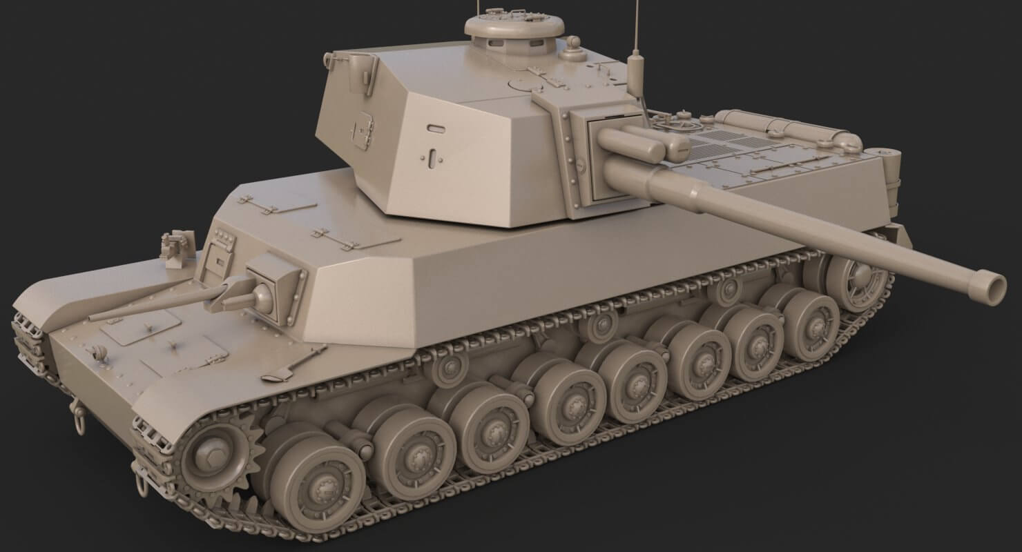 Tank Type 5 Chi-Ri Japan 3D Model by Mak21