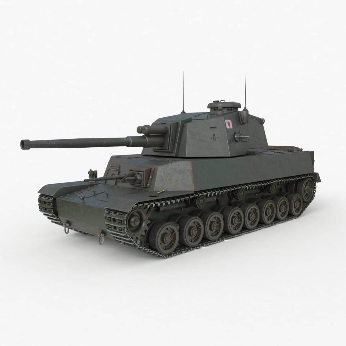 Tank Type 5 Chi-Ri Japan V-Ray 3D Model