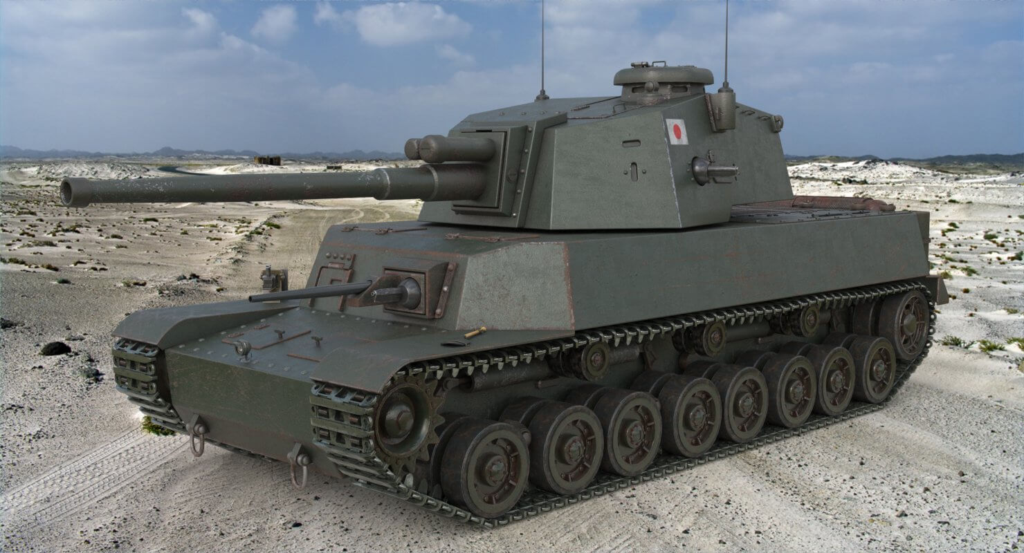 Tank Type 5 Chi-Ri Japan (V-Ray) 3D Model by Mak21