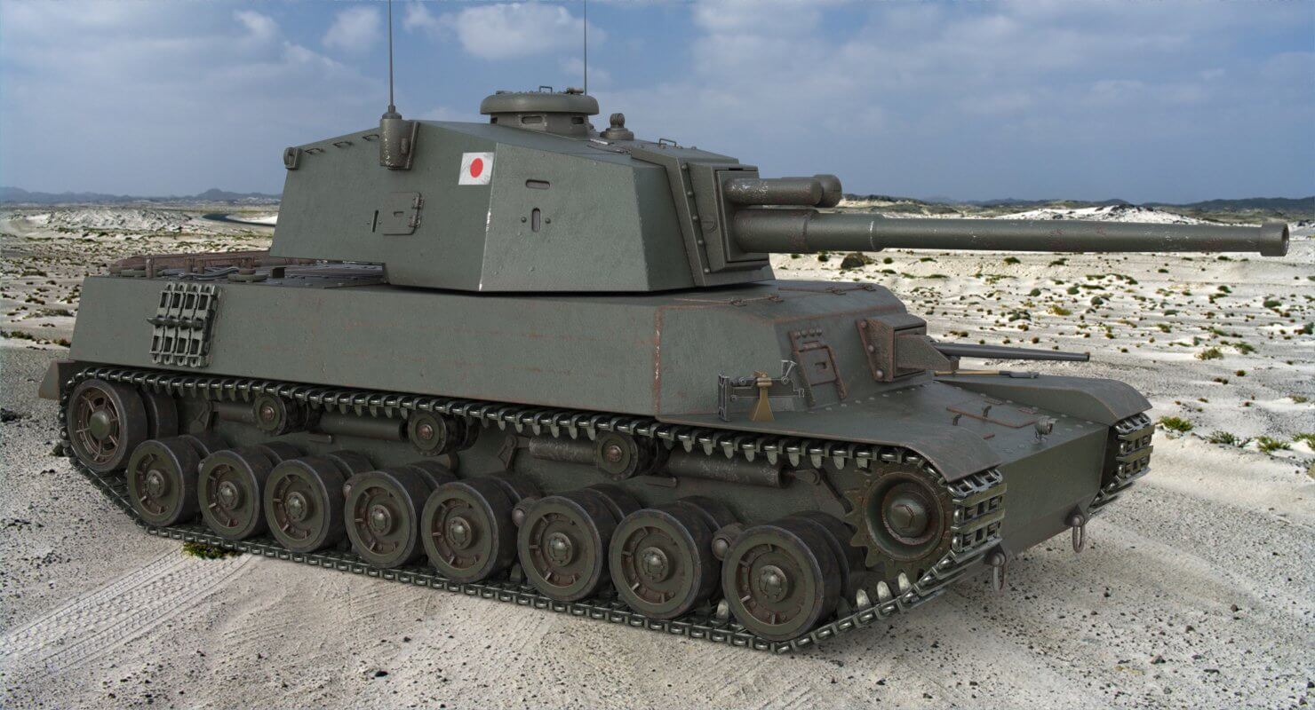 Tank Type 5 Chi-Ri Japan (V-Ray) 3D Model by Mak21
