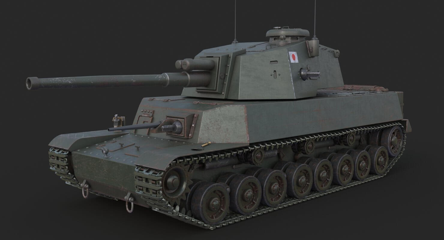 Tank Type 5 Chi-Ri Japan (V-Ray) 3D Model by Mak21